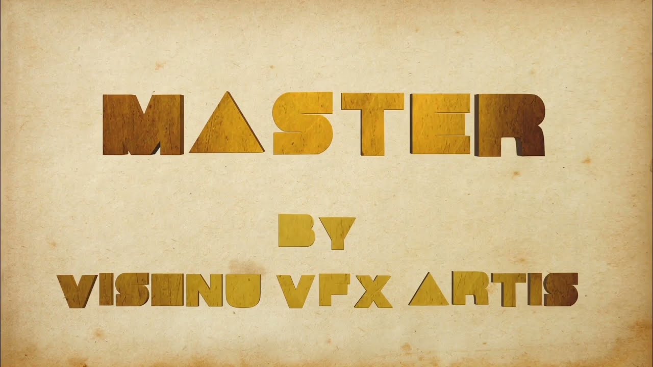 Master Movie Title Animation In Tamil - YouTube
