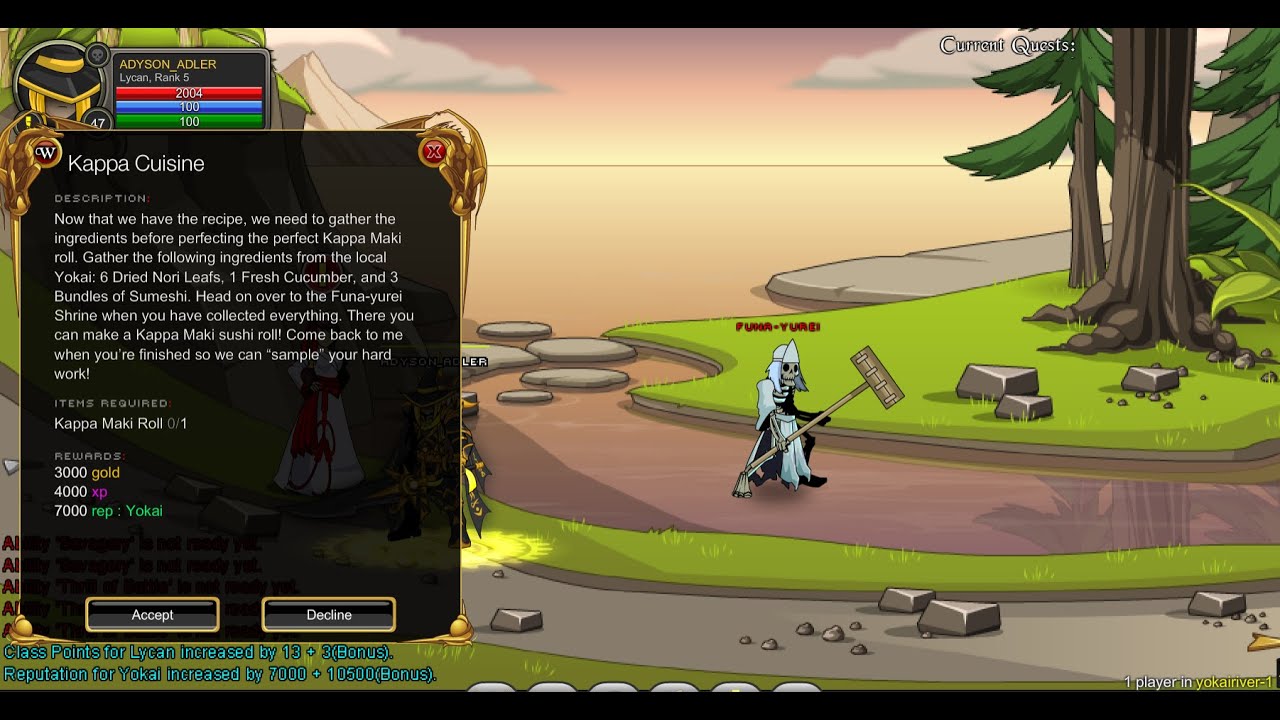 AQW - KAPPA CUISINE (QUEST) - YouTube