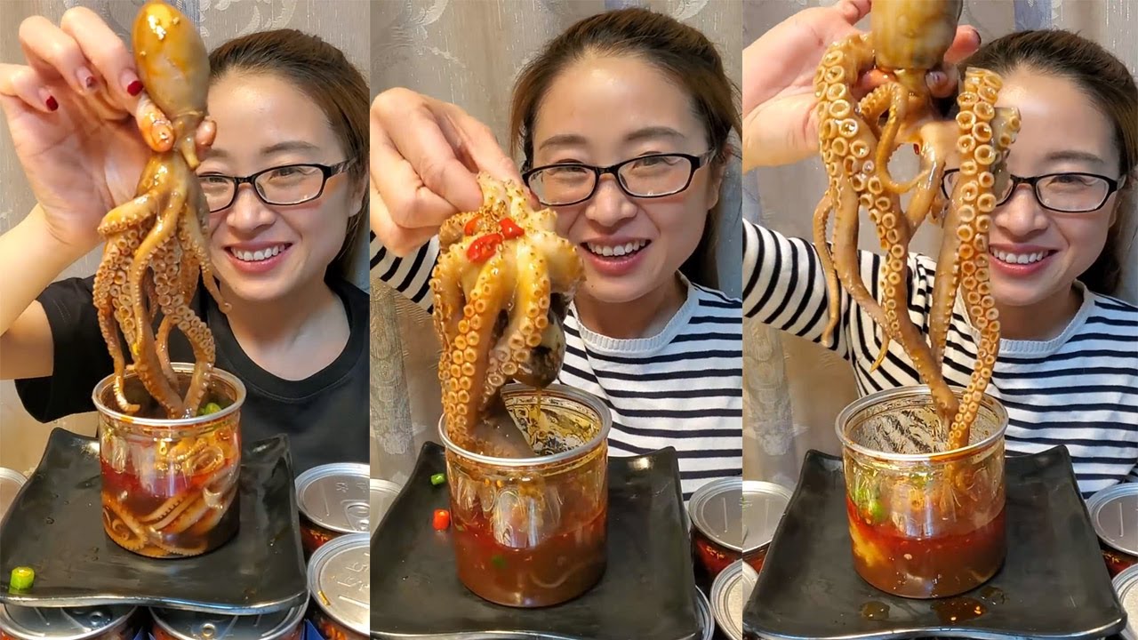 EATING LIVE OCTOPUS, KING CRAB MUKBANG, MUKBANG KING CRAB AND LOBSTER ...