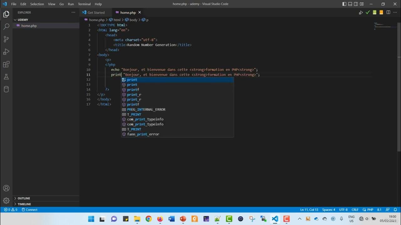 4 Bases PHP - Fonction Echo - YouTube