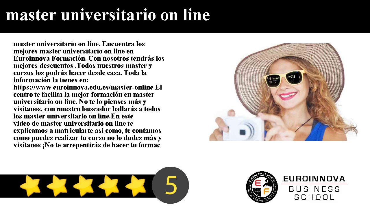 master universitario on line - YouTube