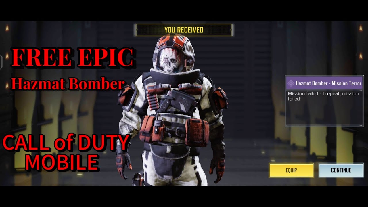 Get Free EPIC Hazmat Bomber Skin in COD Mobile Season 05 - YouTube