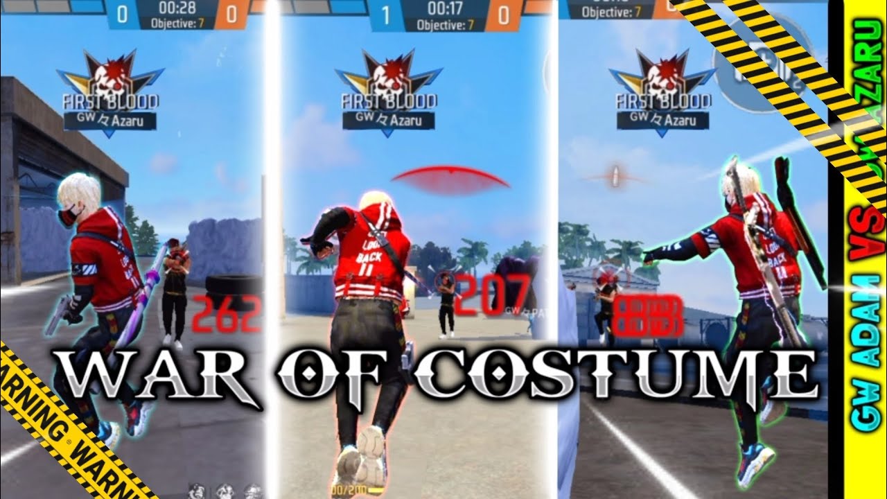 GW ADAM VS GW AZARU TWO BIGGEST GAMER WAR OF COSTUME SERIES #FREEFIRE🔥 ...