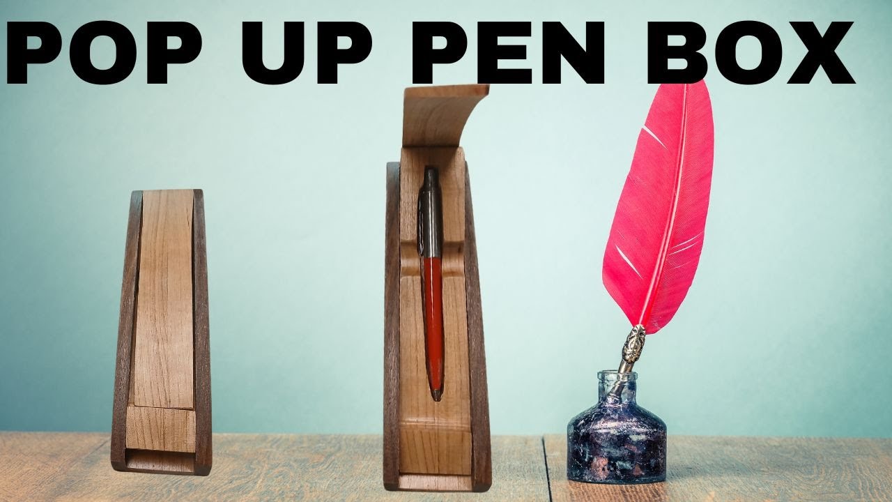 Scroll Saw Pop-Up Pen Box (Or Pencil) - YouTube
