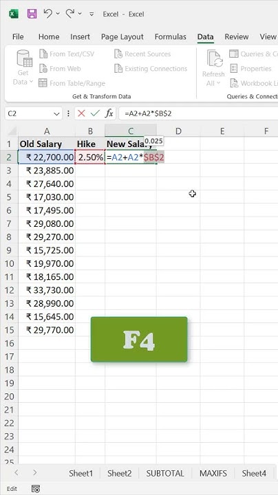 Mastering Absolute References in Excel Formulas II #exceledhub #exceltutorialinhindi - YouTube