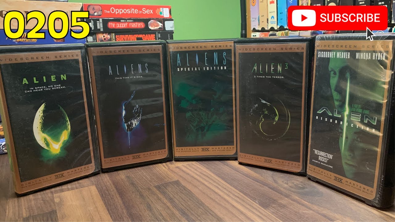 [0205] ALIEN Franchise Widescreen Collection VHS INSPECT [#alien # ...