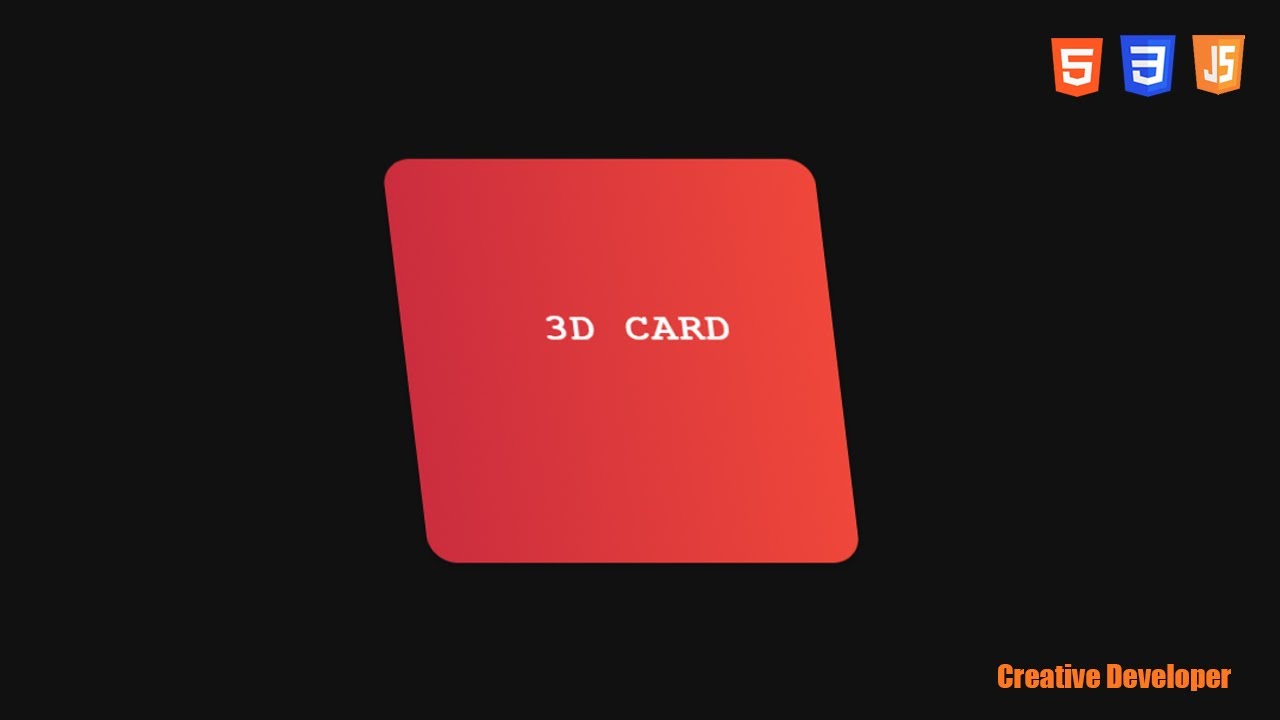 How To Make Animated Card Design Using Htm Css And Js Web Design Responsive Website