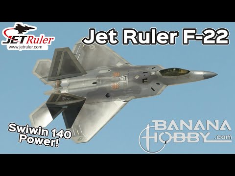 First Test Flight of the Jet Ruler 1:9 Scale F-22 Raptor Composite Turbine from Banana Hobby!