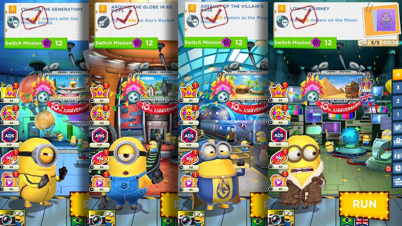 Minion Rush Kung Fu Stuart and Mel and Superhero and Polar Explorer ...