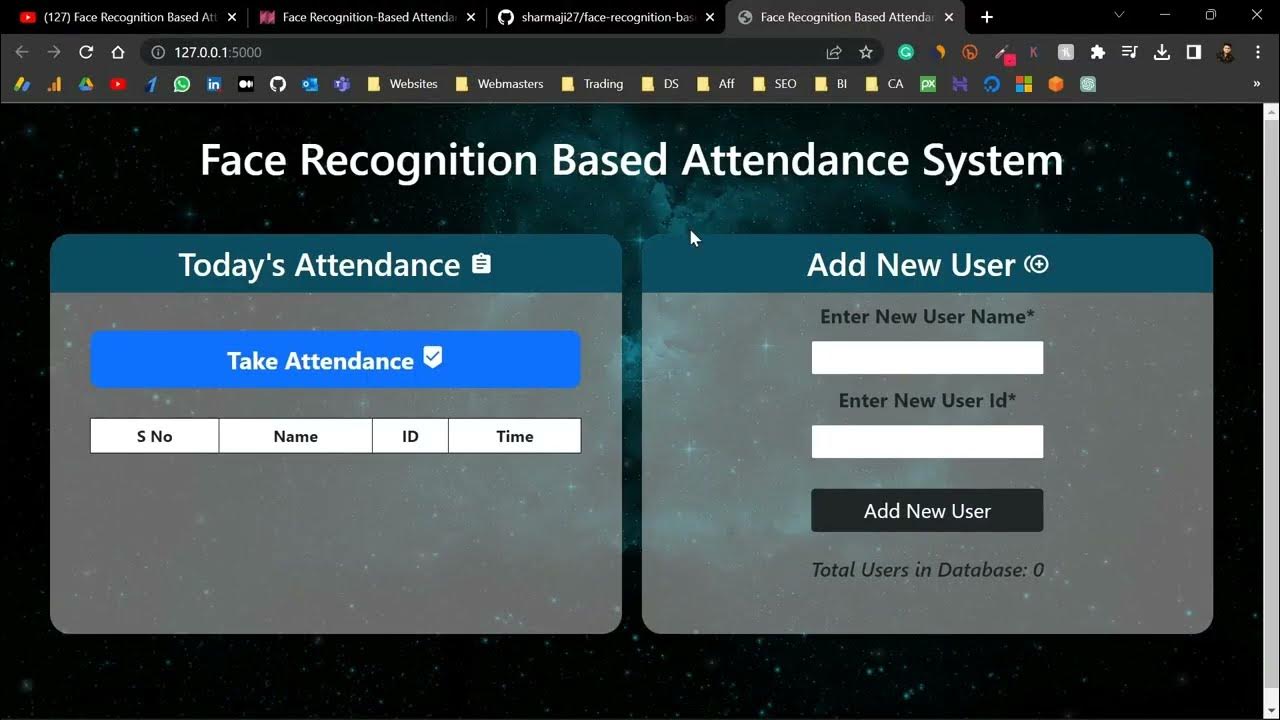 How to run Face Recognition Based Attendance System Flask App - with source code - YouTube