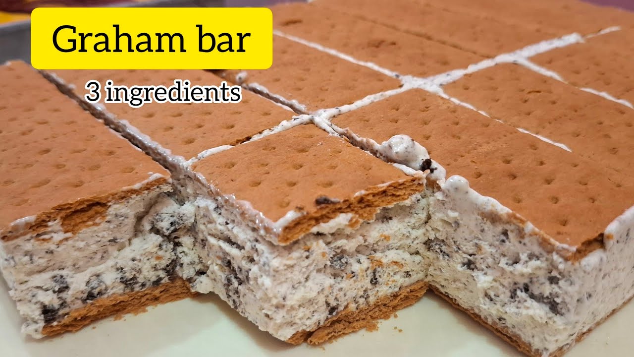 3ingredients,Paano gumawa ng graham bar?desert na madaling gawin😋 - YouTube