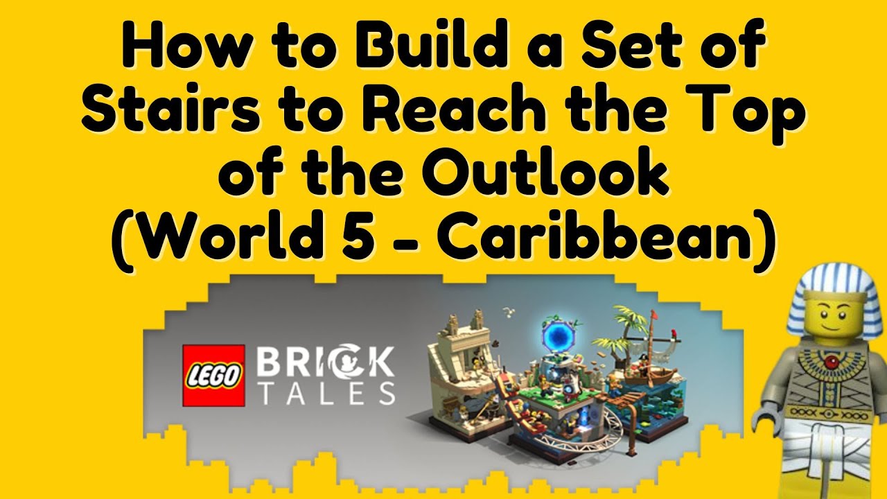 How to build a set of stairs to reach the top of the outlook - Lego ...