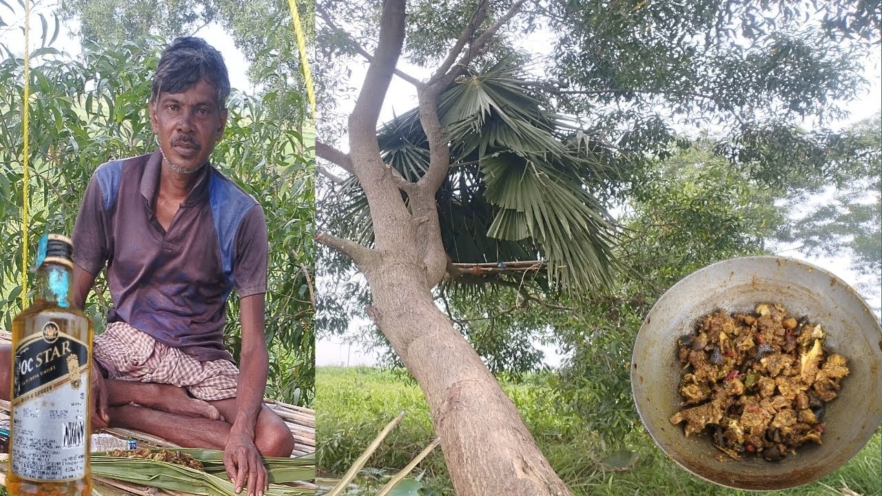 Mutton recipe with wine eating hungry boy in tree house #tribecooking # ...