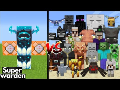 SUPER WARDEN VS ALL MOB IN MINECRAFT 🤔 |MOB BATTLE| - YouTube