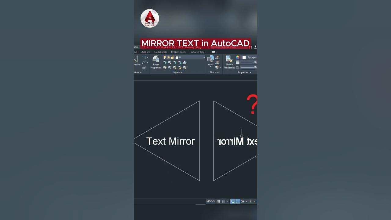 Mirror Text in AutoCAD | MIRRTEXT Command | AutoCAD Tips |#shorts #autocad #autocadtips - YouTube