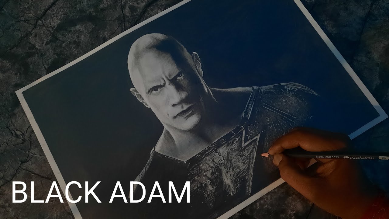 Drawing Black Adam (The Rock) #AjayArtBokaro - YouTube