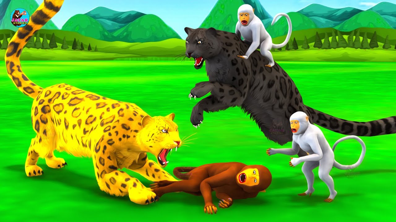 काला तेंदुआ बनी सफेद बंदर की मां Safed Bandar Ki Maa Black Leopard Ki ...