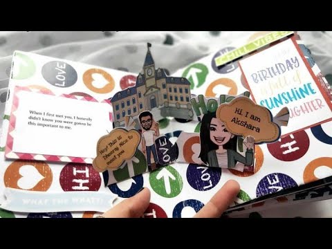 Story telling mini pop out scrapbook - YouTube
