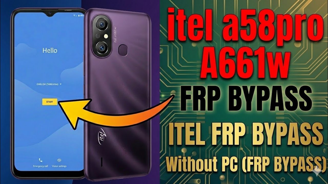 How to ITEL A58PRO A661W frp bypass Google account bypass without PC ...