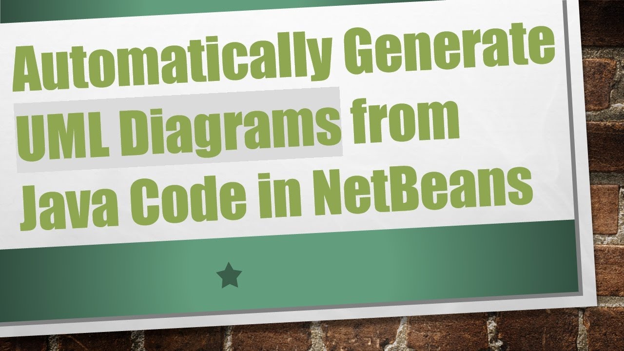 Automatically Generate Uml Diagrams From Java Code In Netbeans Youtube 0084
