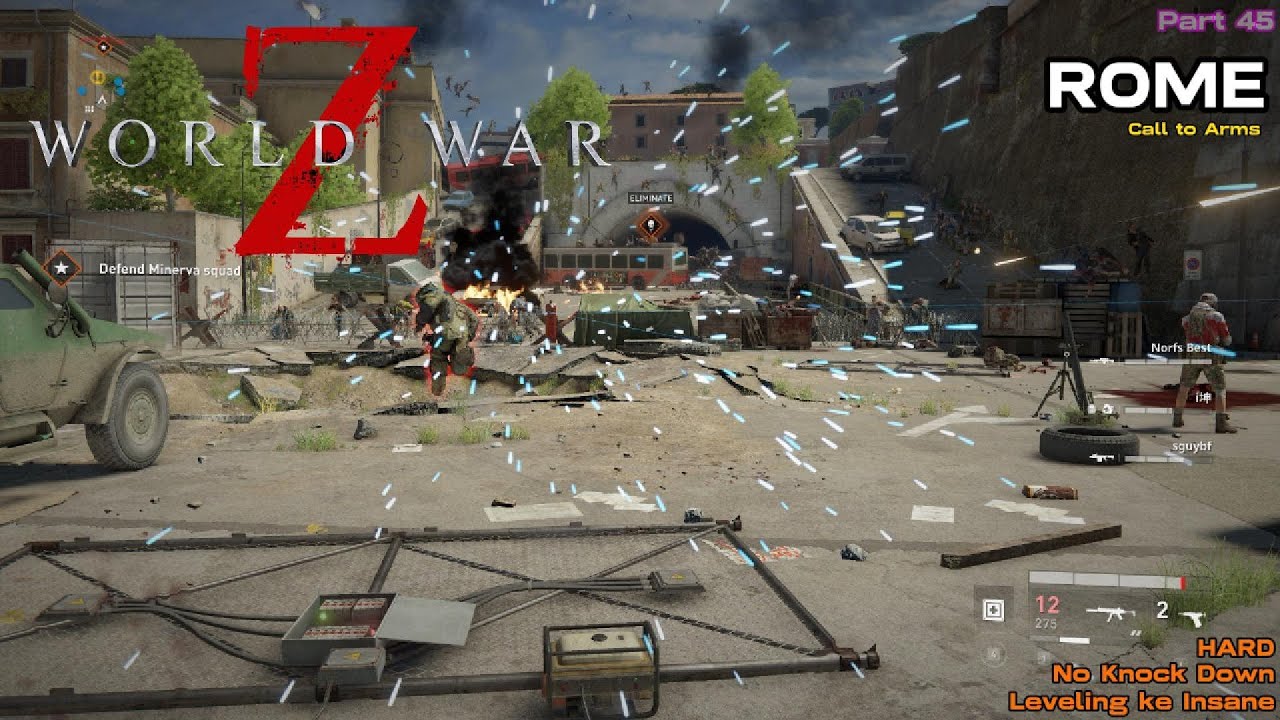 World War Z Gameplay | Eps 45| ROME Call to Arms Hard |No Knock Down ...