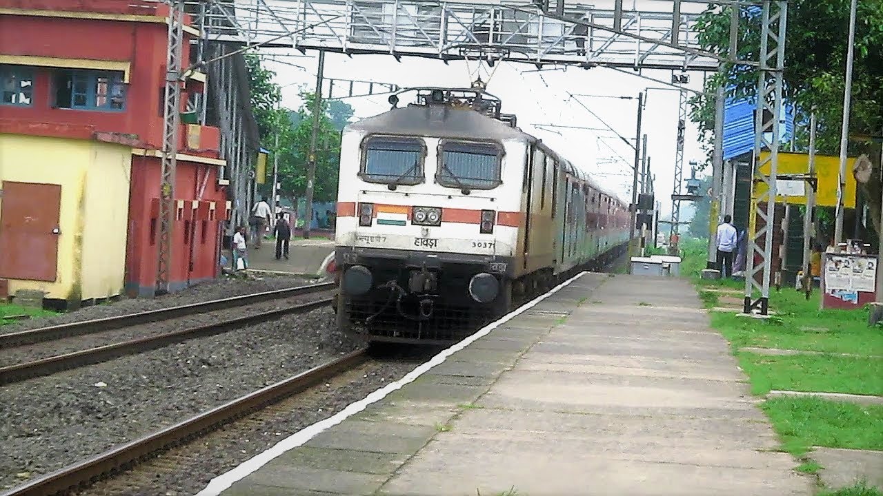 Beautiful Poorva express aggressively skipping Belmuri station Indain ...
