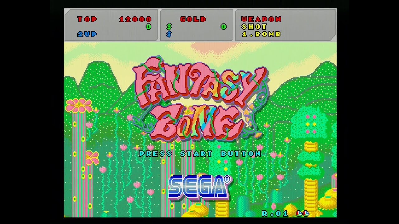 Fantasy Zone (Mega Drive) - Space Harrier Easter Egg Gameplay - YouTube