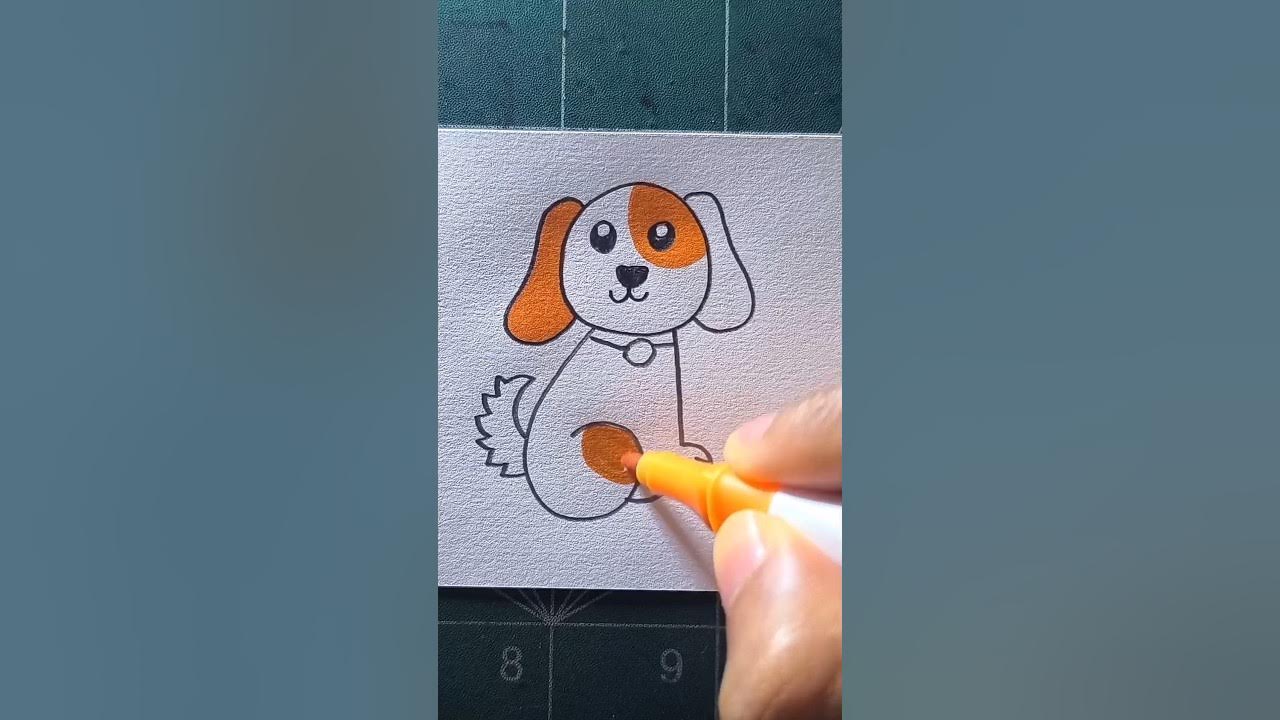 How to draw a dog - YouTube