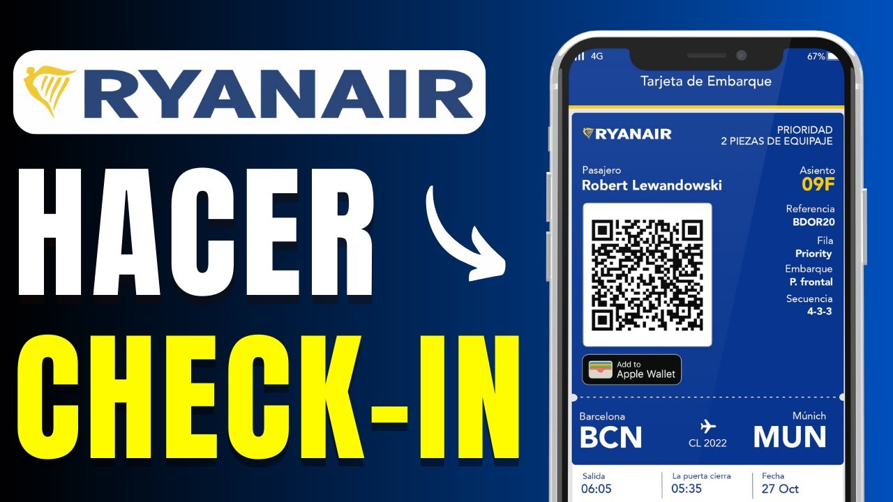 Cómo Hacer Check in Online en Ryanair 2024 (Paso a Paso) - YouTube