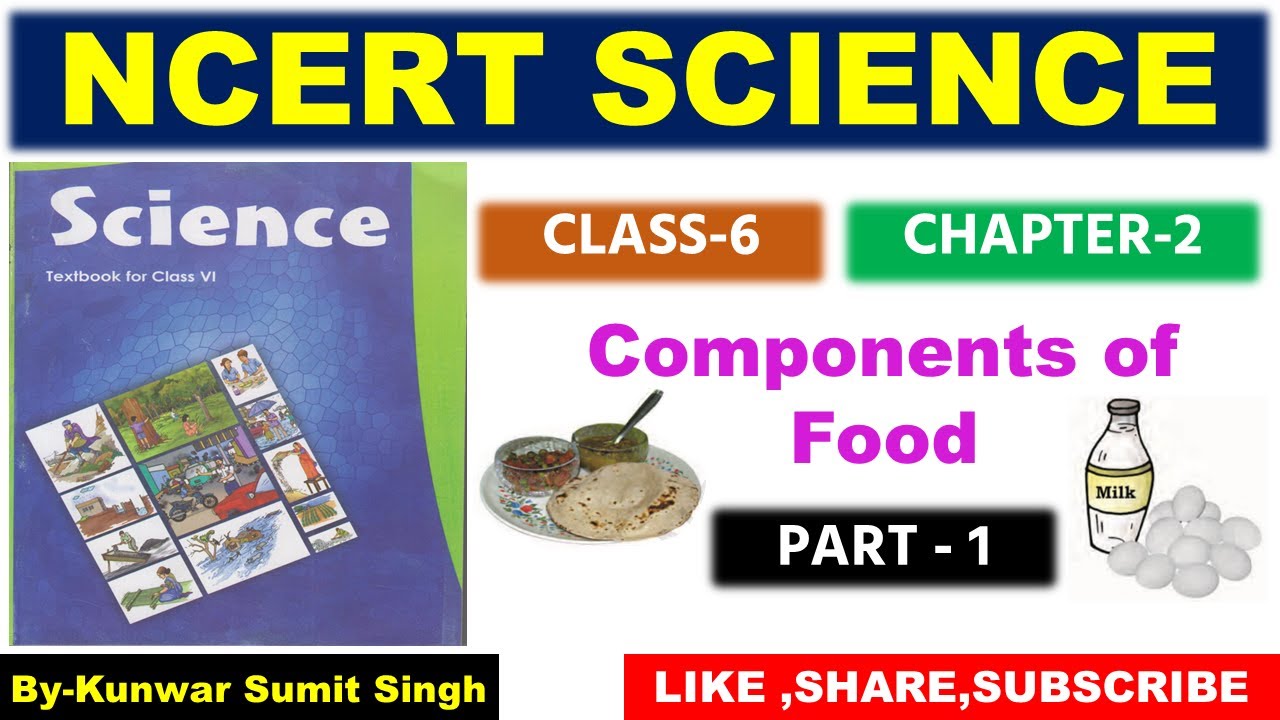 NCERT SCIENCE Class 6 Chapter - 2 ( Components of Food ) Part - 1 - YouTube