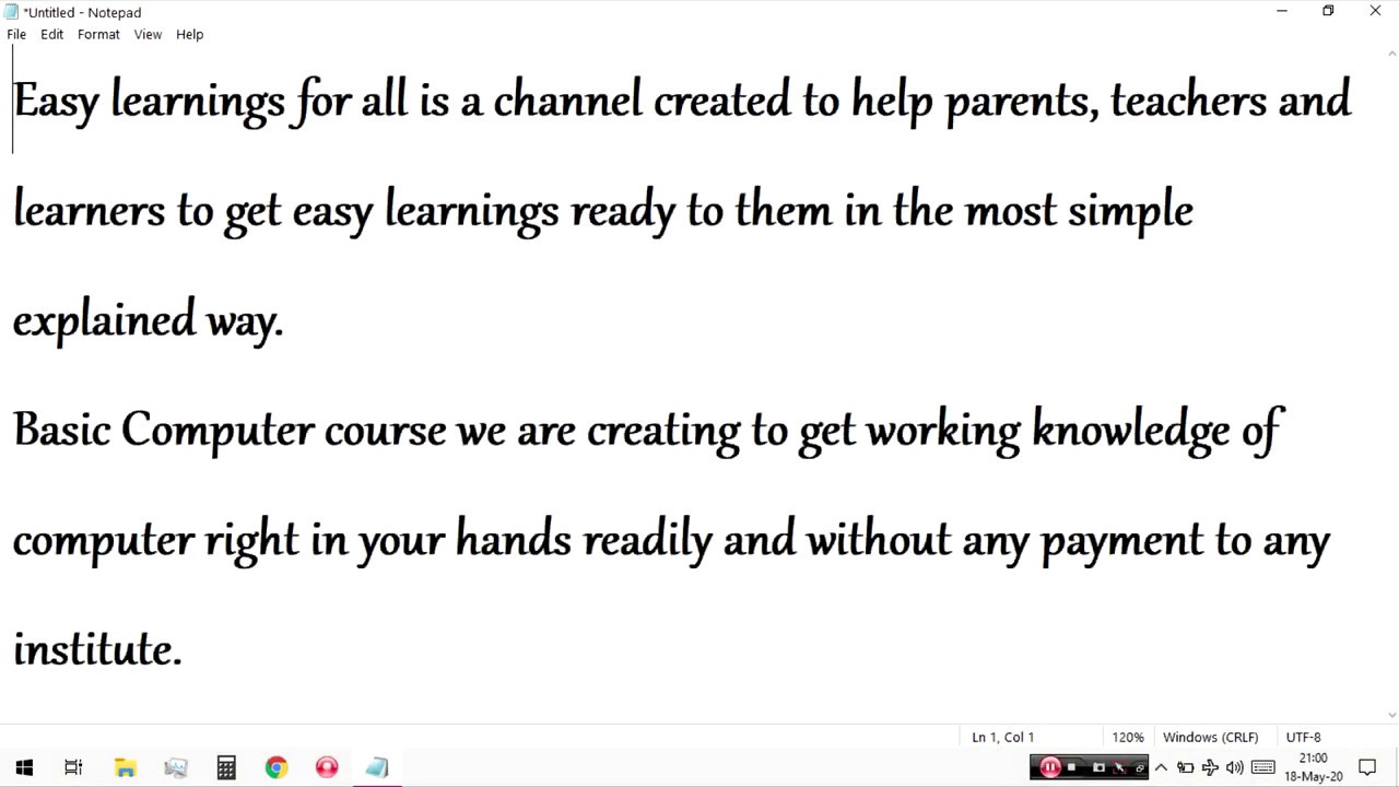 Notepad Introduction 1 Youtube