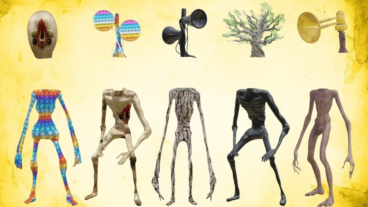 WRONG HEADS SIREN HEAD SCP 173, SIREN HEAD POP IT, SIREN HEAD BLACK ...