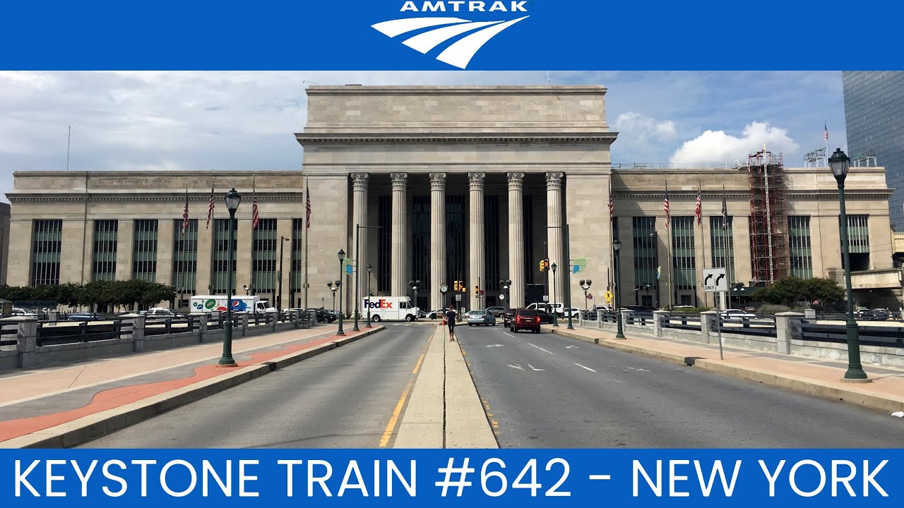 Amtrak Keystone Train 642 to New York Announcements at Philadelphia ...