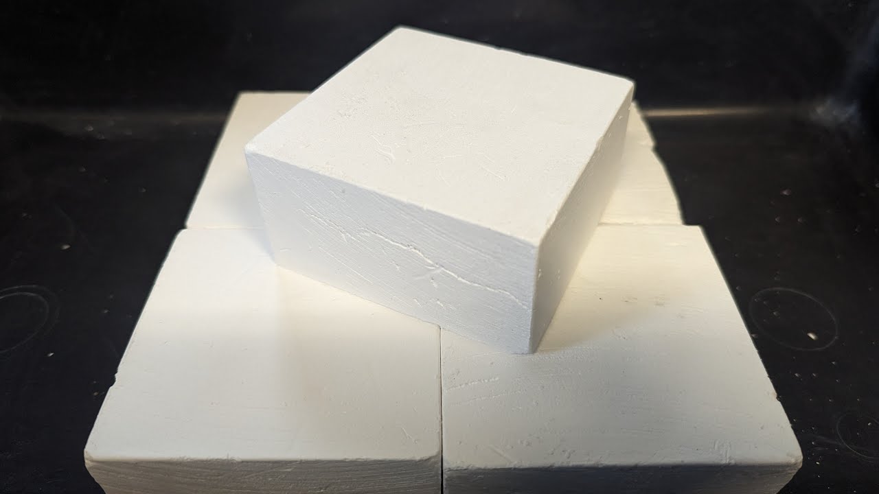 5 Fresh Chalk Blocks direct from China crushed. Quilted texture - YouTube