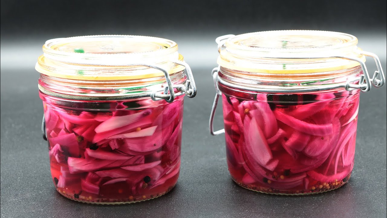 Recette des pickles d'oignons rouges - YouTube