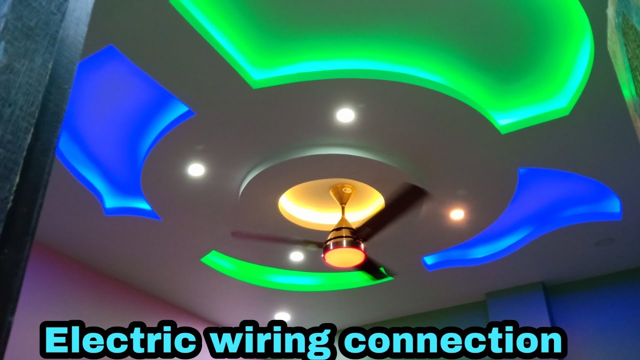 Fall ceiling electric wiring ।। electric wiring room in false celling ...