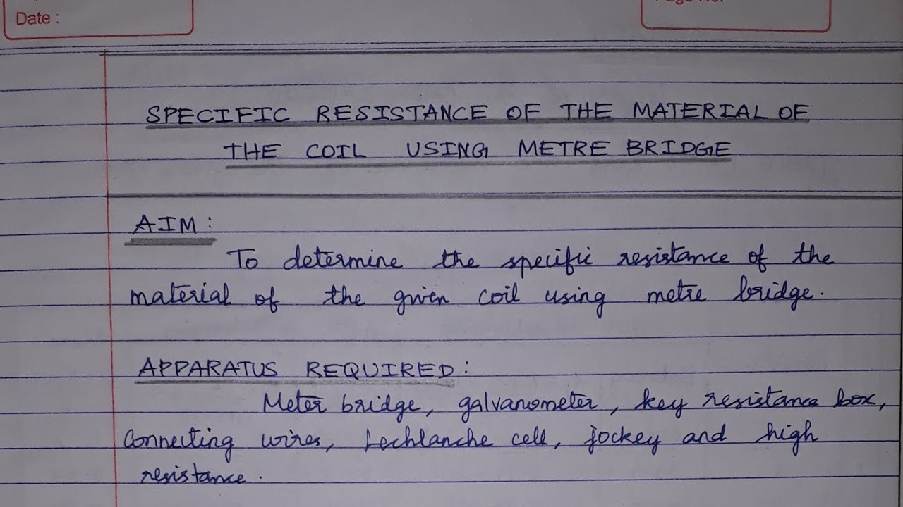 12th Physics record 1st experiment - YouTube