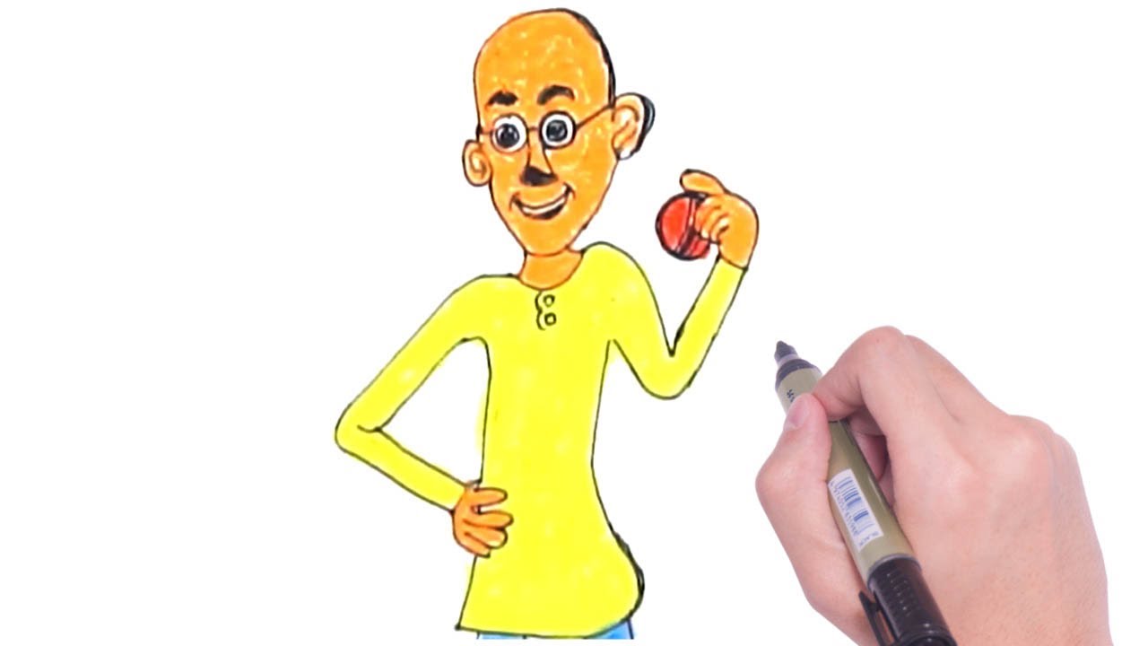 How to draw motu patlu step by step |Easy step by Step Drawing ...
