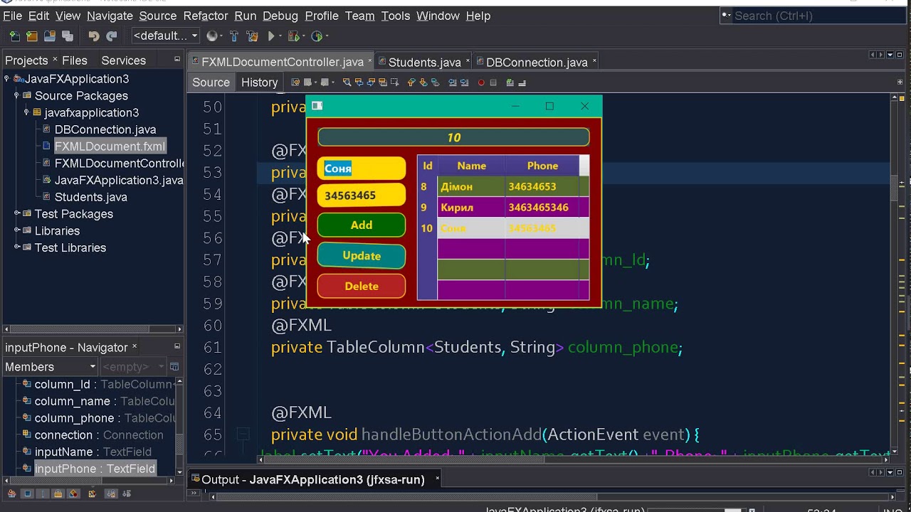 Javafx Writing Phone Book Sqlite Scenebuilder Github Youtube
