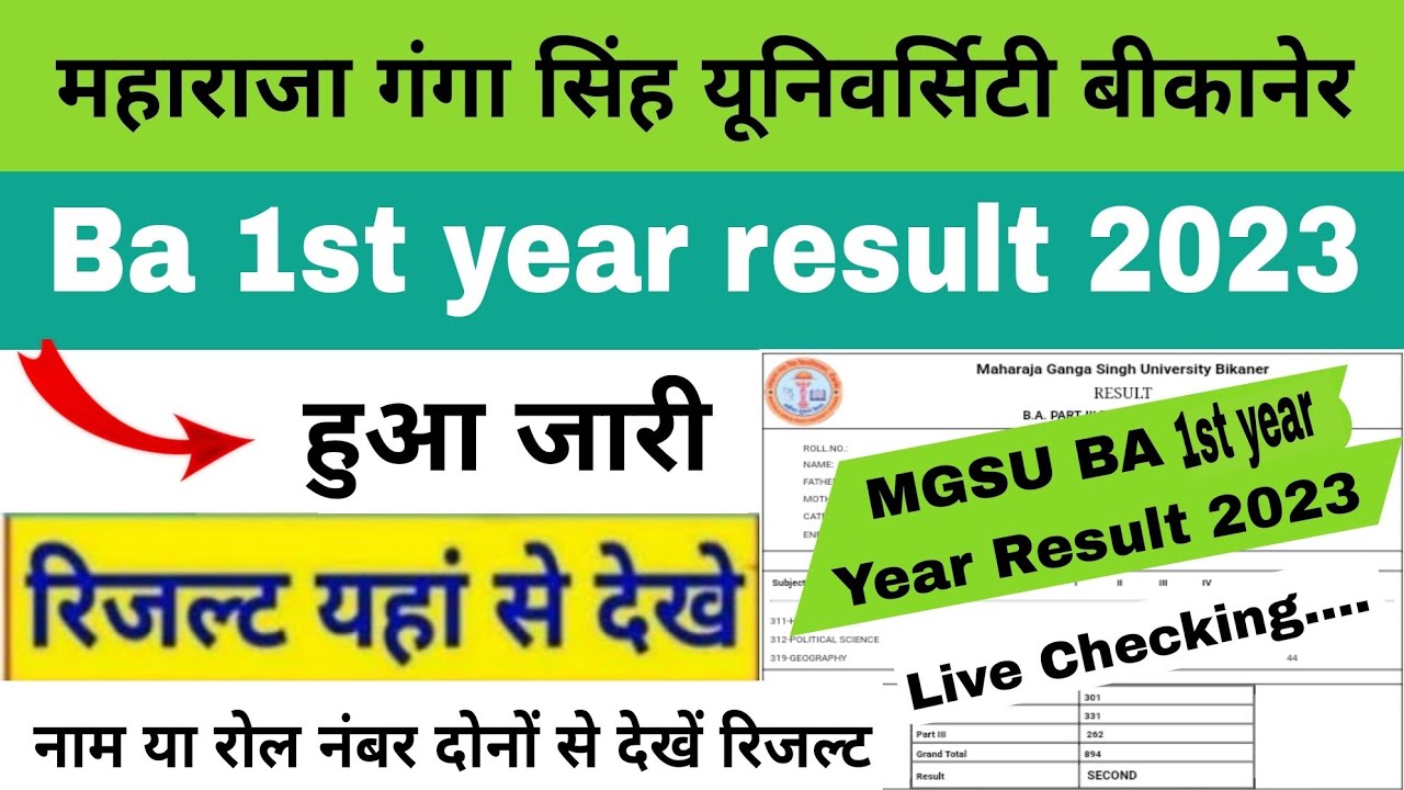 Mgsu Result 2023 Kaise Dekhe Mgsu Ba 1st Year Result 2023 Ba First mgsu-result-2023-kaise-dekhe-mgsu-ba-1st-year-result-2023-ba-first