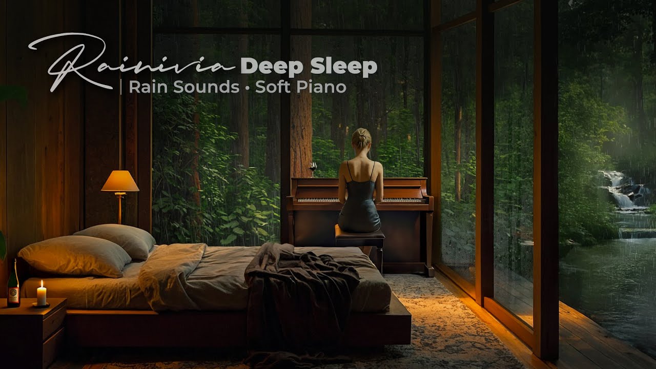Sleep in a Forest Rain Dream, Soft Piano & Stream Sounds – 3 Hours ...