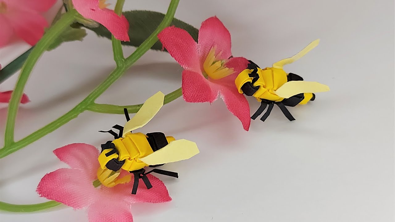 Origami Honey Bee | Origami Bricks and Tiles - YouTube