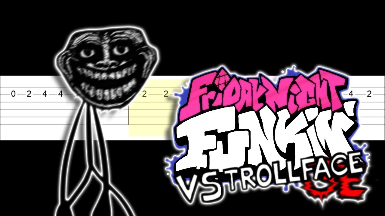 Friday night funkin - Trollface Trollge - Mistaken (Easy Guitar Tabs ...
