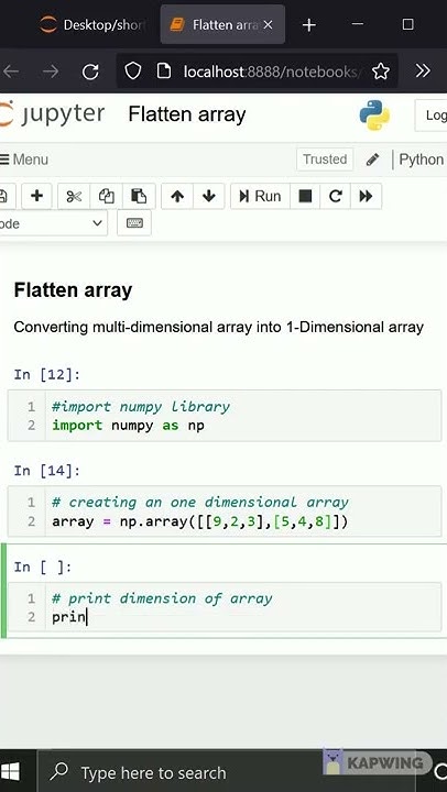 How to flatten an array in python | Codersarts - YouTube