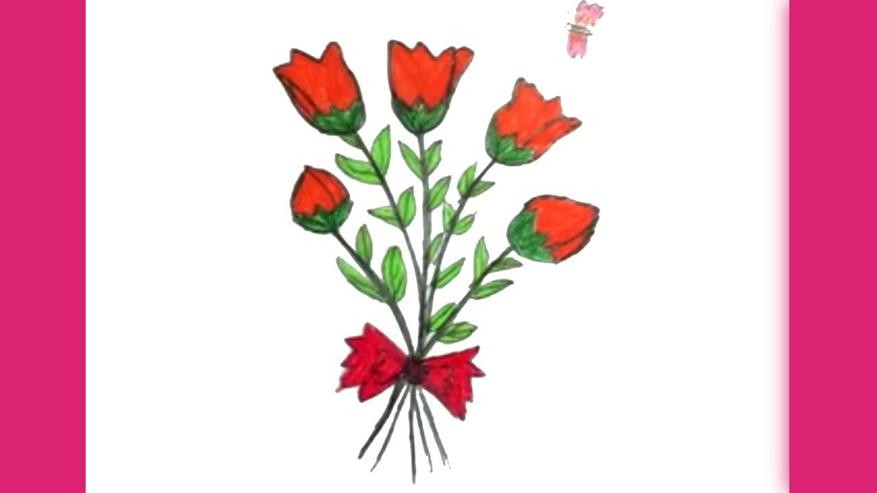 How to draw Bunch of Flower | Mano drawing Tips - YouTube