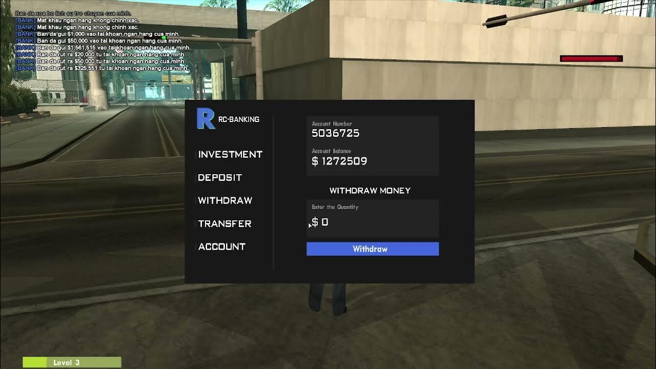 (SA-MP/open.mp) Banking System with TextDraw - YouTube