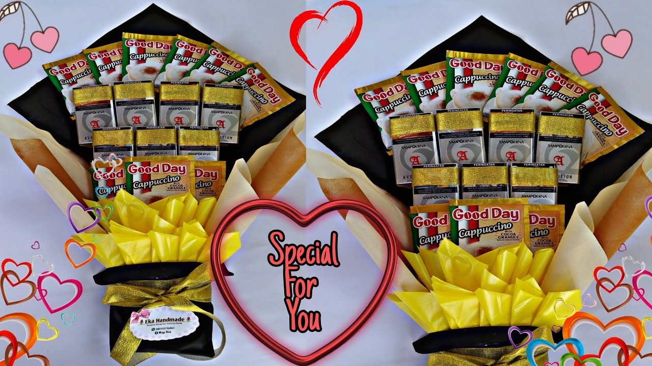 DIY//Buket Romantis Untuk Suami//Buket Rokok dan Kopi Simpel//Bouquet ...
