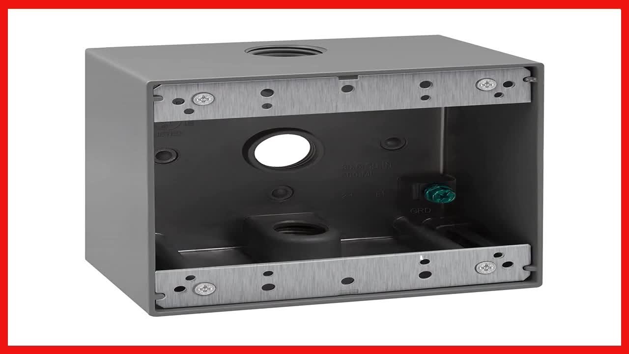 ENERLITES Weatherproof Outlet Box with Three 1/2-in Threaded Outlets ...