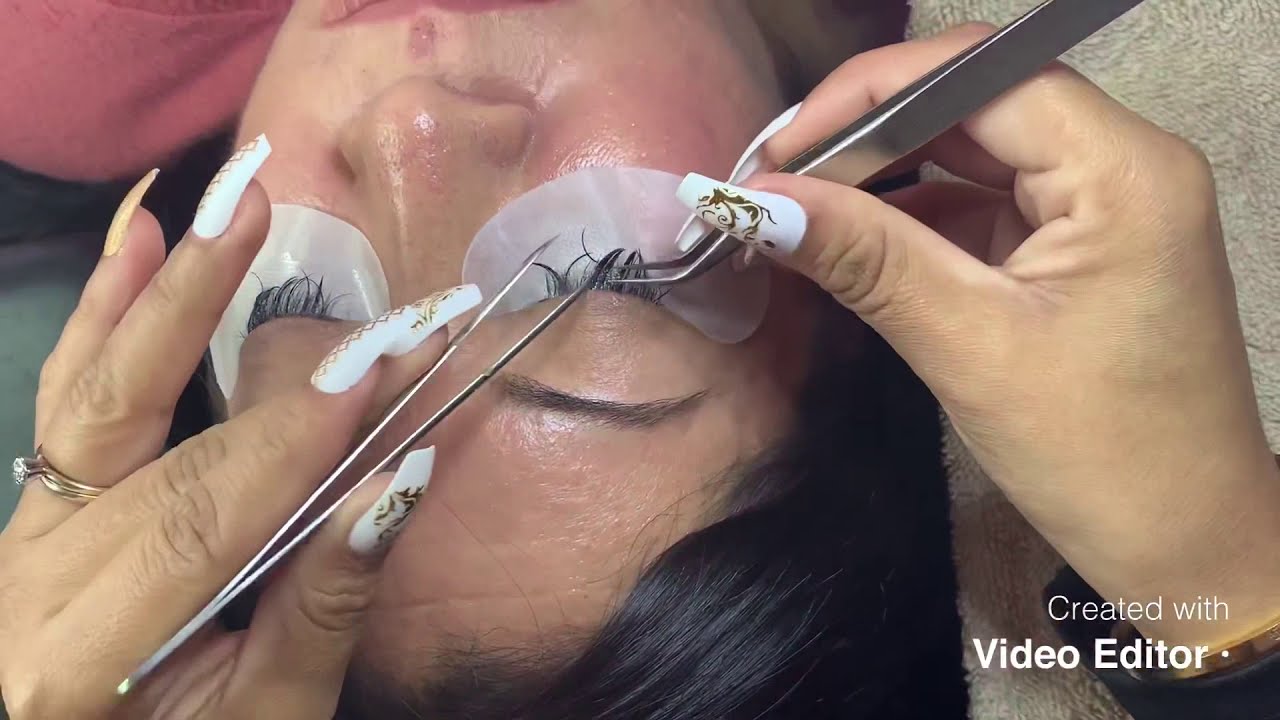 Removal of eyelash extensions and cleaning for new set tutorial - YouTube